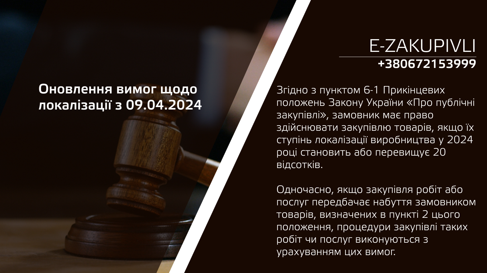 Оновлення вимог щодо локалізації з 09.04.2024 | Головне в Україні