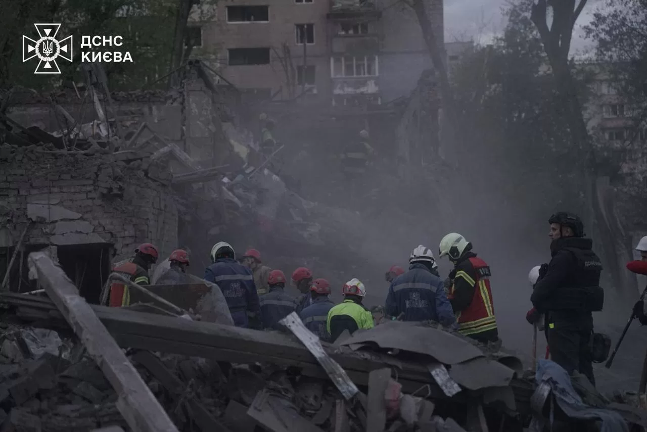 Death toll in Kyiv rises to 10, two children still missing under rubble ...