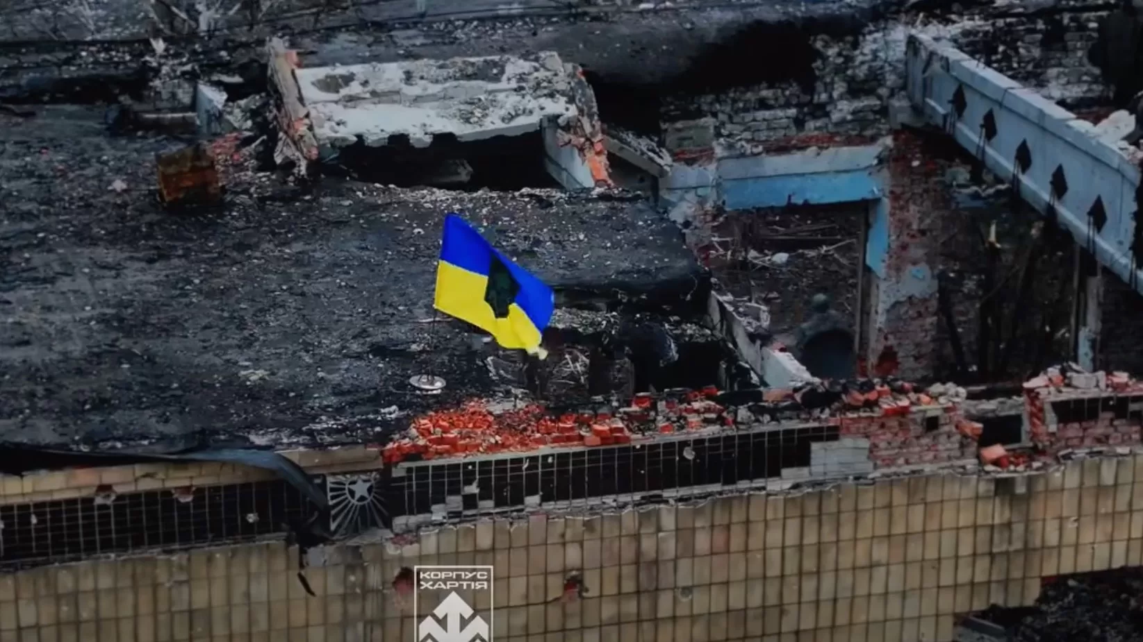The Ukrainian national flag was raised above the Kupiansk City Council ...